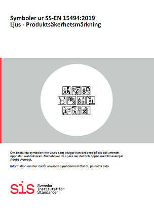 Böcker och verktyg - Symboler ur SS-EN 15494:2019 för ljus ...